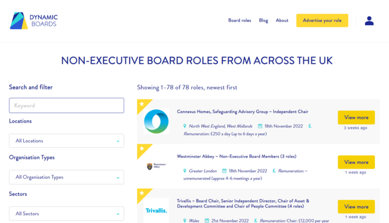For organisations – Dynamic Boards